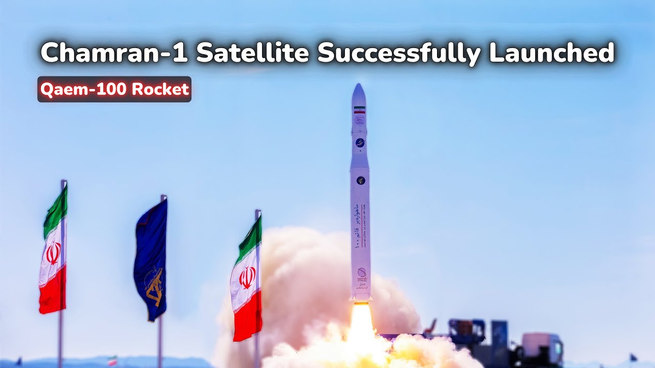 Iran Puts Chamran-1 Research Satellite into Orbit with Qaem-100 Rocket - YouTube