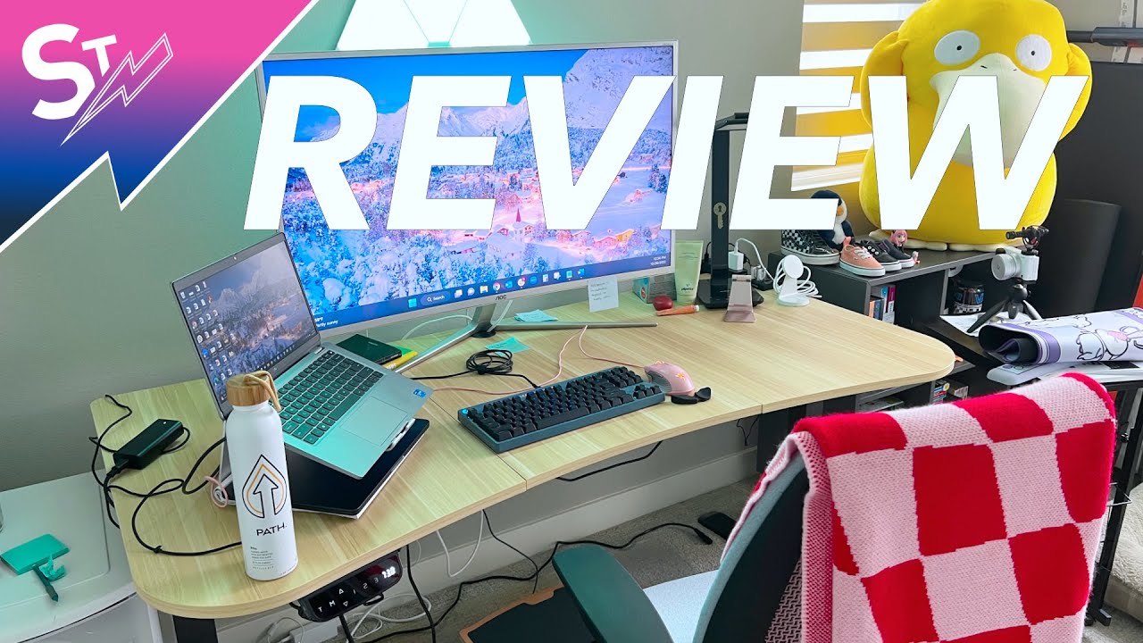 VIVO Electric Sit Stand Desk Review: Pretty Smooth - YouTube