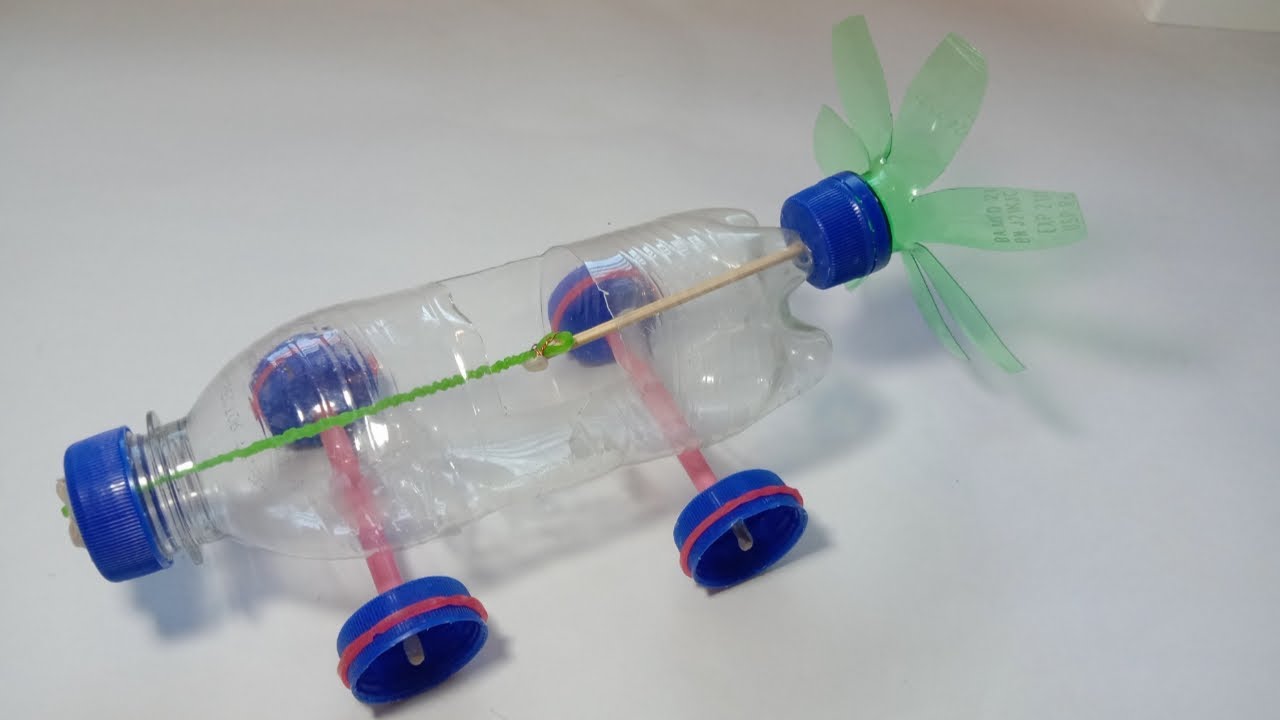 How to make Propeller car from plastic bottle - YouTube