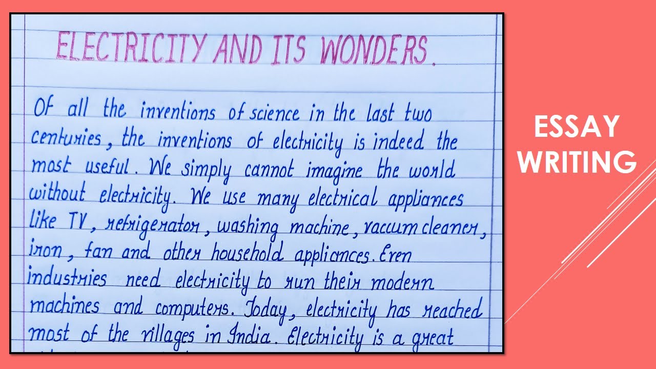 Best Way to write Essay on Electricity and its Wonders in English ...