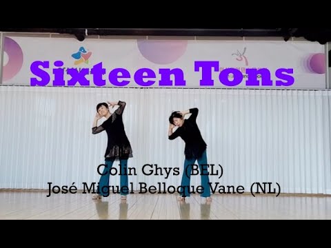 Sixteen Tons Linedance demo Beginner @ARADONG linedance - YouTube