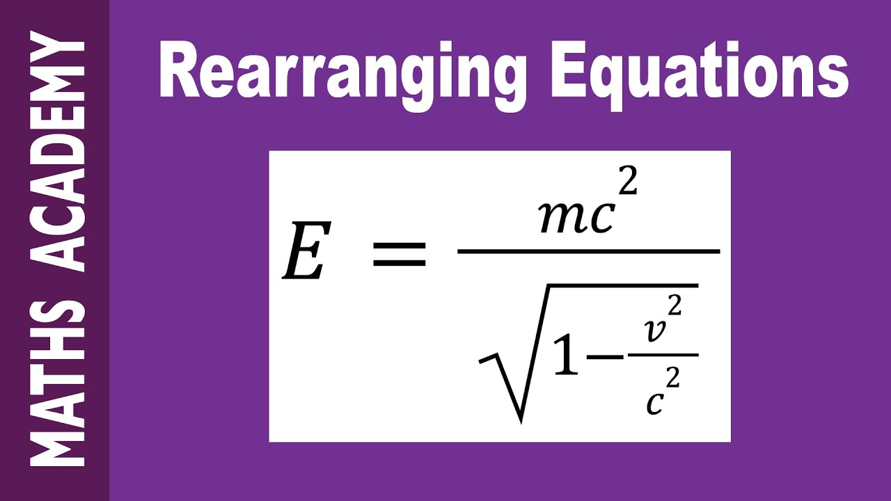How to rearrange equations - YouTube