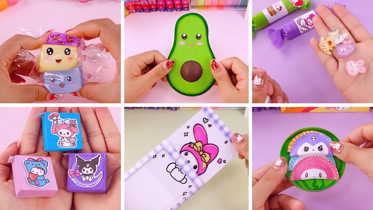 Easy craft ideas/miniature craft/Paper craft/how to make/DIY/Kuromi paper Craft/Coco Tiny Craft ...