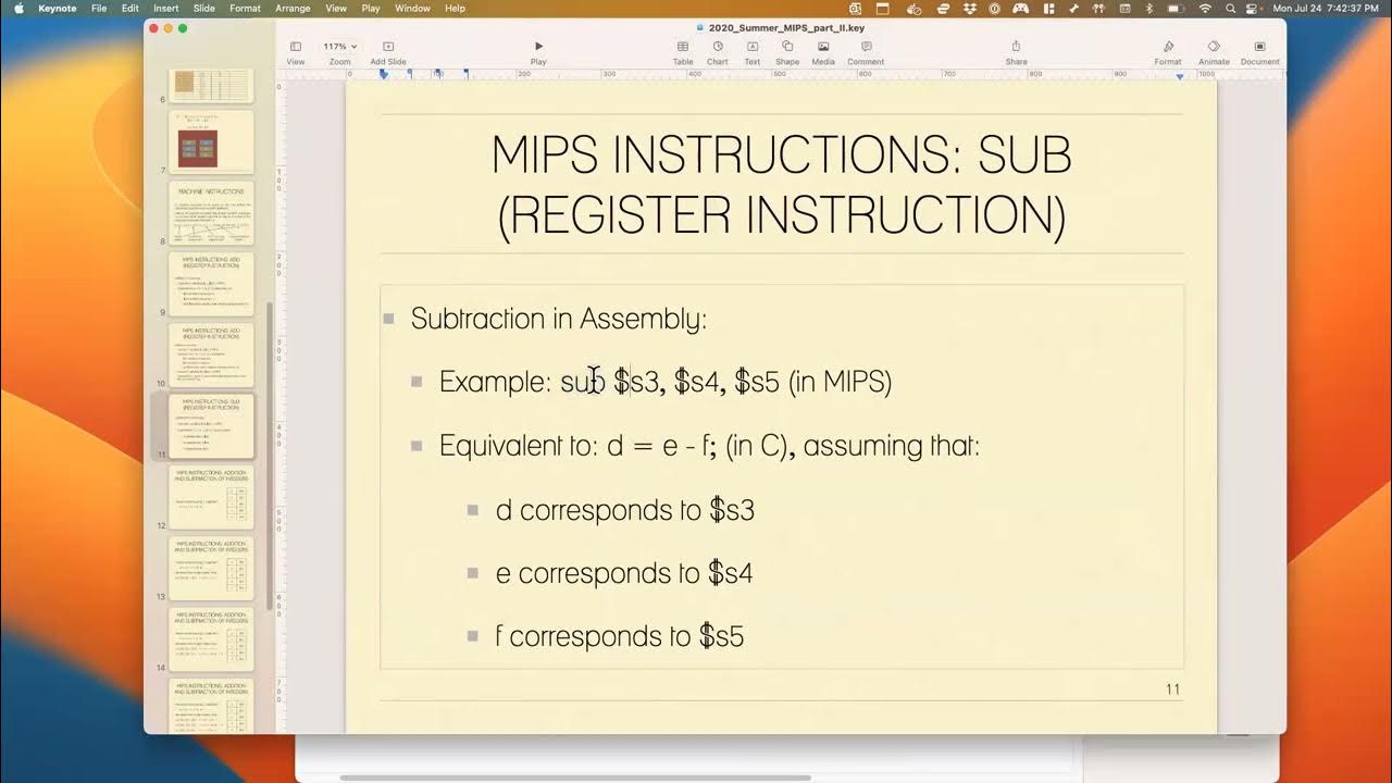 Intro to MIPS: Add, Sub, and Add Immediate Instructions - YouTube