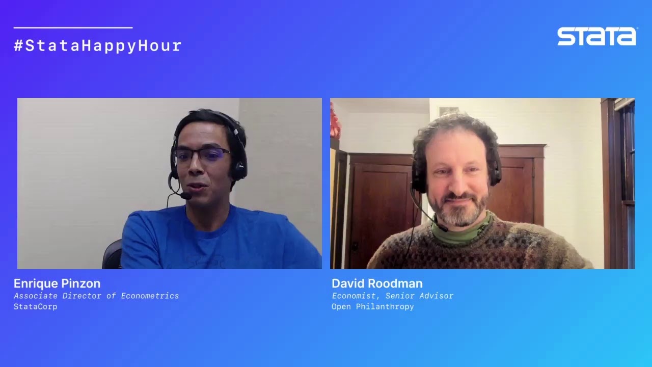 Stata Happy Hour with David Roodman - YouTube