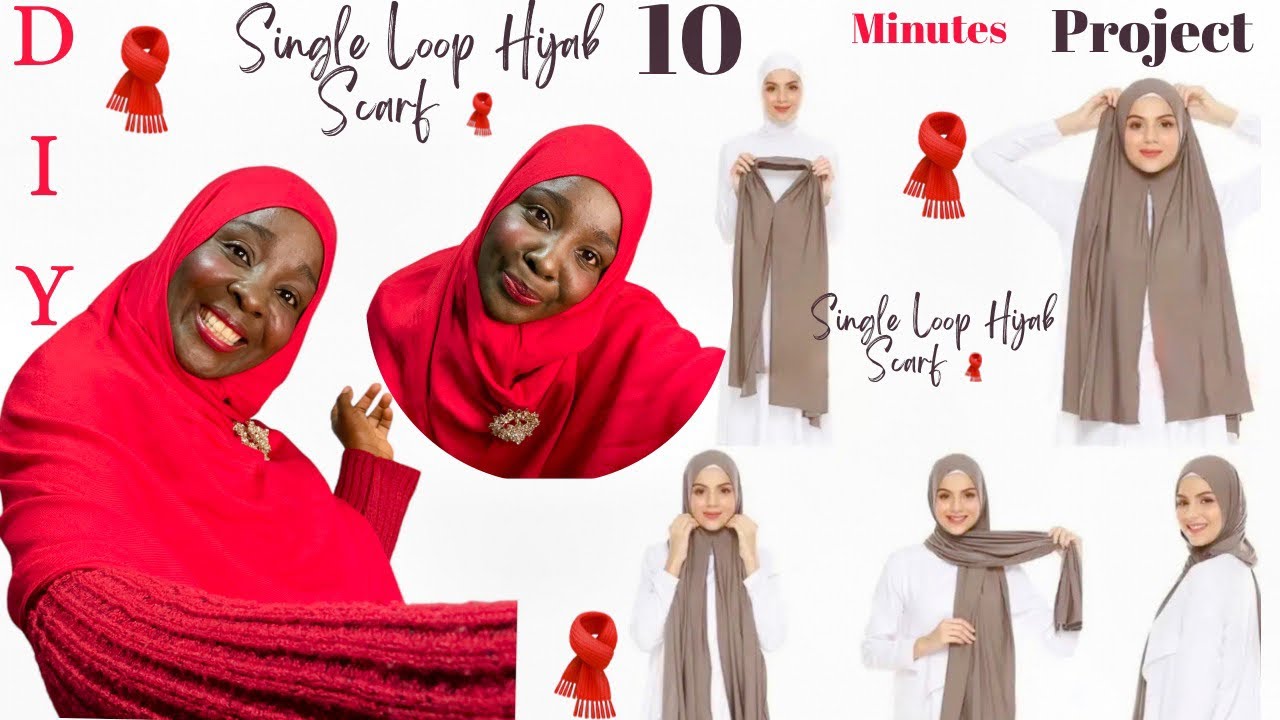 How To Sew A Single Loop Hijab Scarf - YouTube