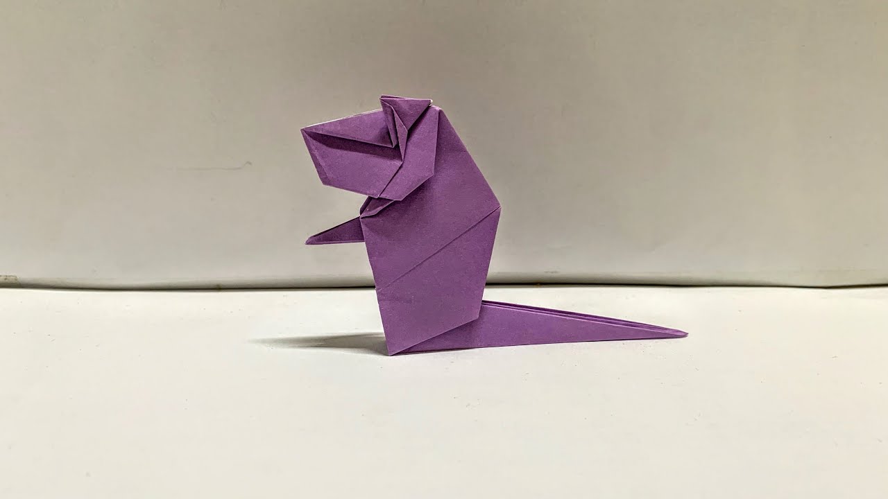 Origami Easy Mouse Step By Step - YouTube