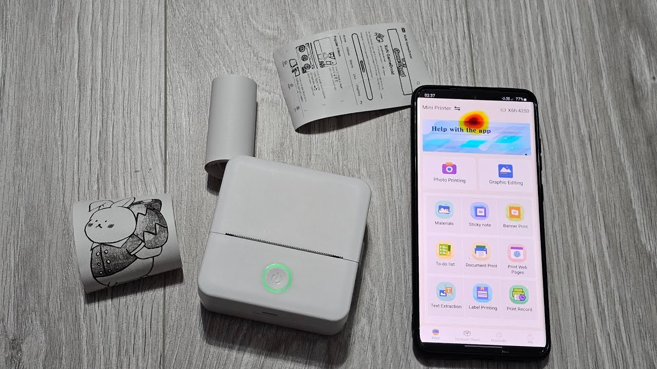 AliExpress Mini Printer - Unboxing & Test! Inkless & Portable Bluetooth ...