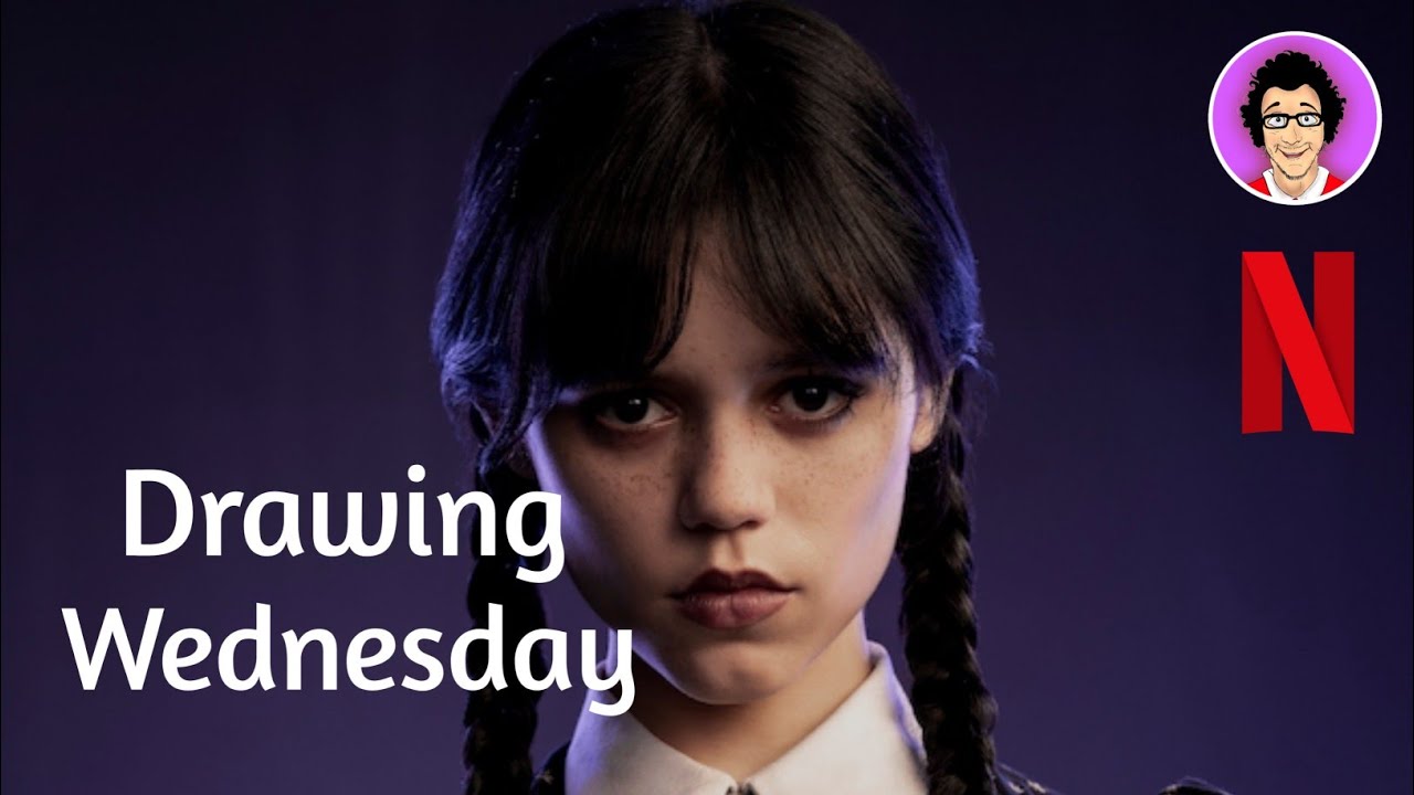 Drawing Netflix Wednesday Addams | Quick Draw | Debnil Art - YouTube