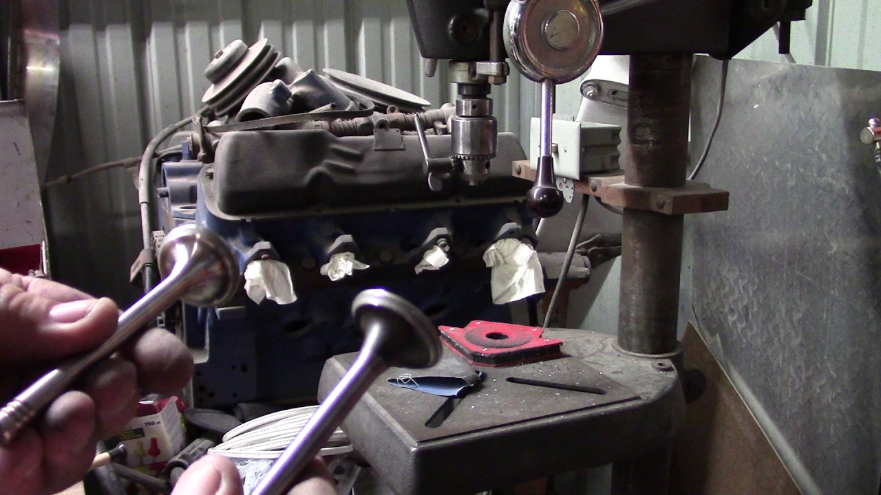 some valve prep on the SP heads - YouTube