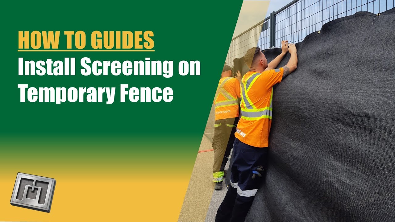 How To Install Screening on Temporary Fence - YouTube