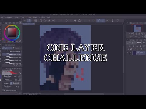 trying the one layer challenge (speed paint) - YouTube