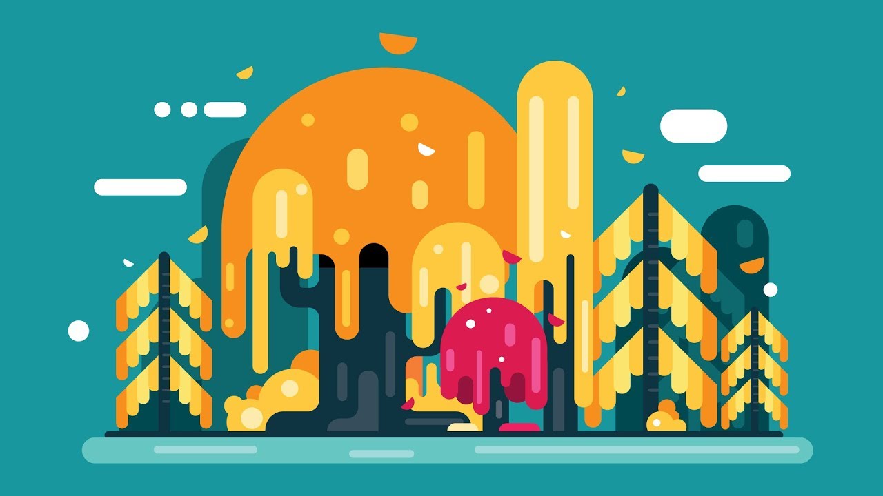 How to Draw a FOREST BACKGROUND Step by Step - Adobe Illustrator ...