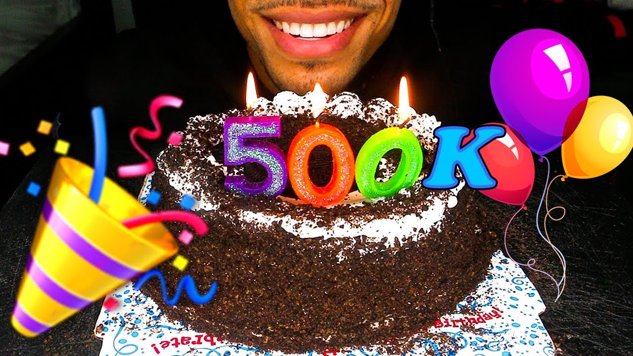 JERRY ASMR 500,000 SUBSCRIBERS EATING OREO ICE CREAM CAKE MUKBANG SOFT ...