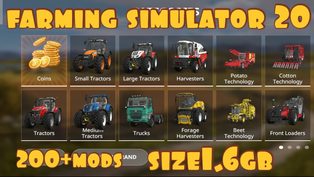 FS 20 | size 1.6gb 200+mods New map - YouTube