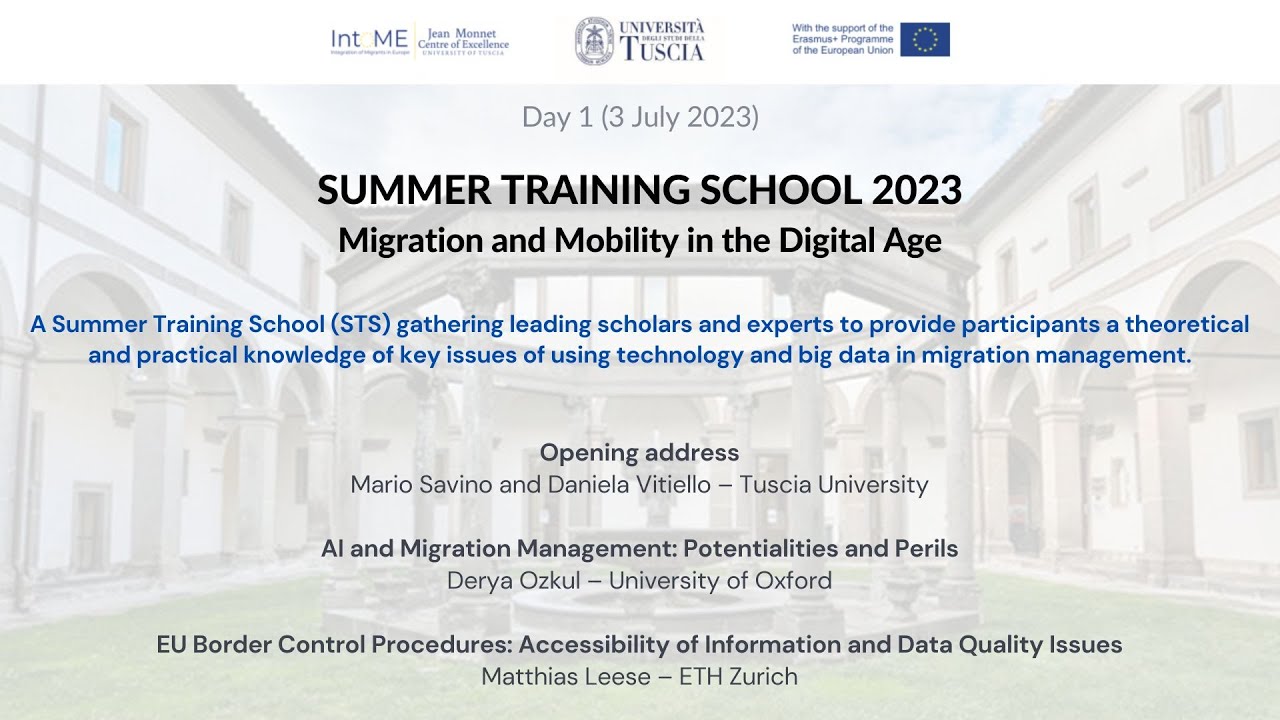 Summer Training School 2023 - Day 1 - YouTube