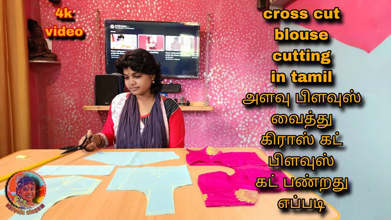 cross cut blouse cutting easy method in tamil #DIY - YouTube
