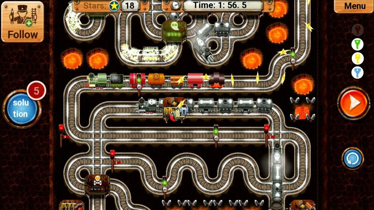 Train Line Maze 2 Long Level Gameplay | Train Track Maze Game | Android ...
