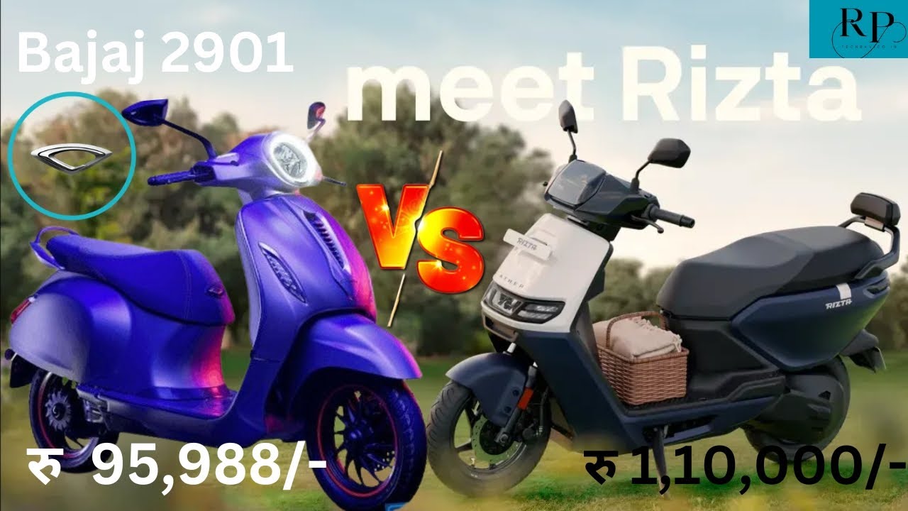 Bajaj chetak 2901 Vs Ather Rizta Electric Scooter Full Detailed ...