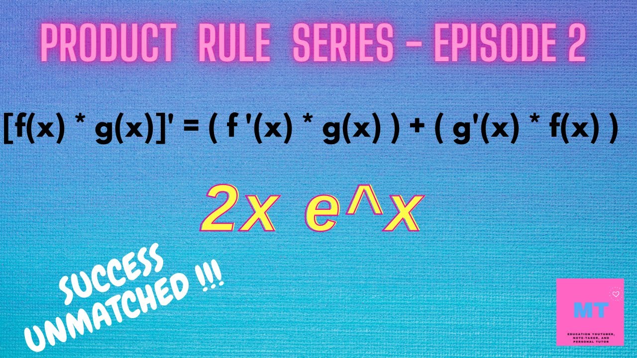 Differential CALCULUS - Applying PRODUCT RULE to Functions (#2) - YouTube