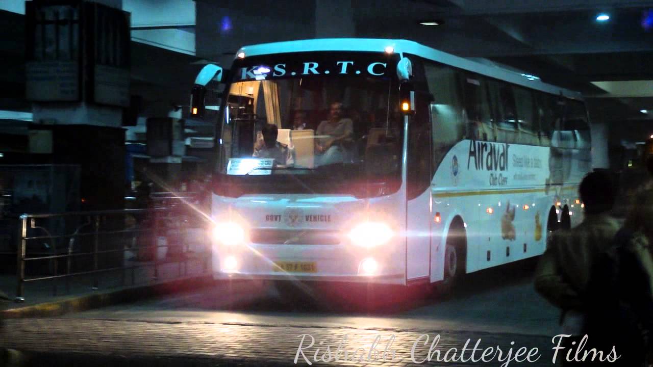 KSRTC AIRAVAT CLUB CLASS VOLVO B9R 9400 MULTI AXLE BUS AT SHANTINAGAR ...