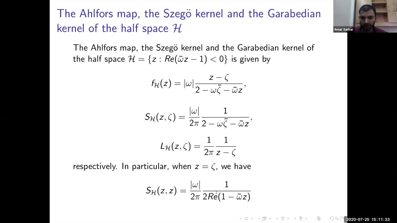 Talk by Dr. Amar Deep Sarkar (HRI, Prayagraj) at Virtual Math Fest 2020 ...