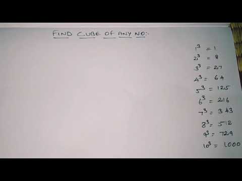 How to find cube values/cube of any Number in sec/#marrsmaths - YouTube