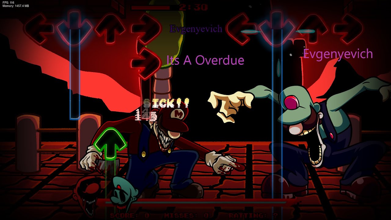 It's A Overdue / It's A Me V2 but Horror Mario VS Mr. L sings it (FNF ...