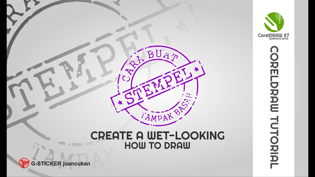 CORELDRAW TUTORIALS CREATE A WET-LOOKING STAMP EFFECT WITH A SPLATTER ...