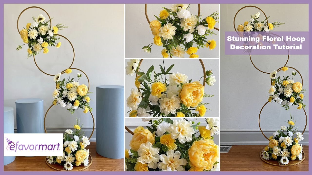 Stunning Floral Hoop Decoration Tutorial | DIY | How To | eFavormart ...