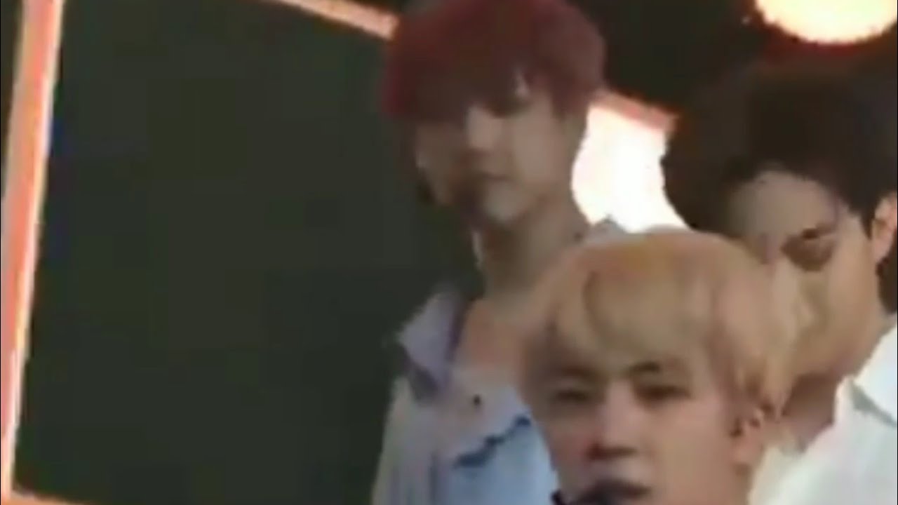 "Jungkookie Hyung" giving his best smile to a fanboy screaming at him ...