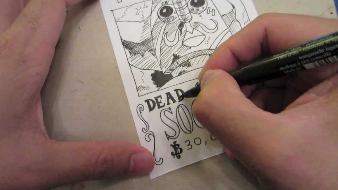How to draw a wanted poster of Usopp (Sogeking) そげキング - YouTube