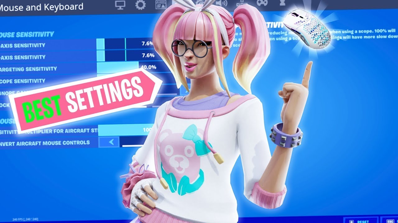 Best Keyboard and Mouse Fortnite Settings/Sens + DPI (PC + Keyboard and ...