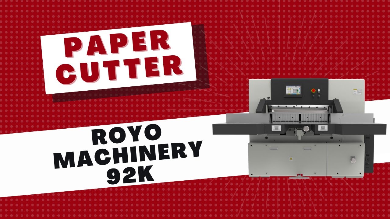 Paper Cutter Royo Machinery 92K | Guillotina Royo Machinery 92K - YouTube