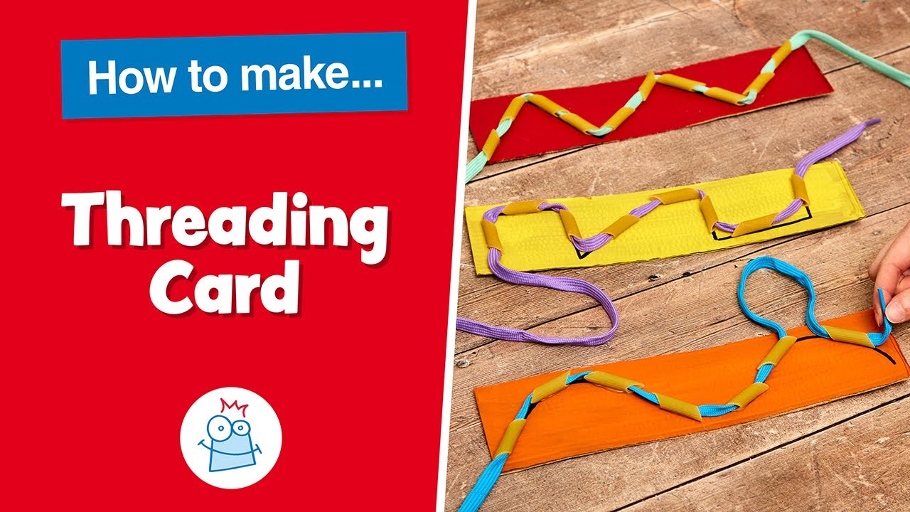 How To Make Pasta Threading Cards | Baker Ross - YouTube