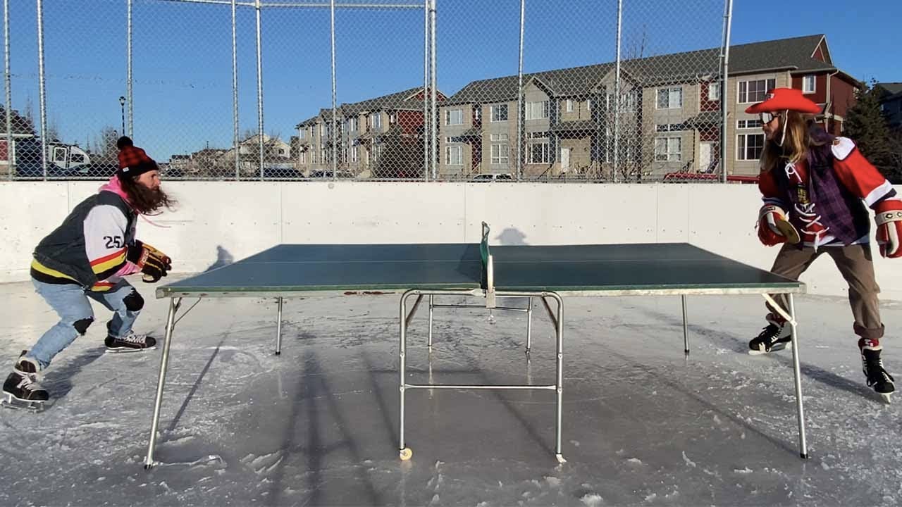 WOULD YOU PLAY PING PONG ON ICE !!!!!! - YouTube