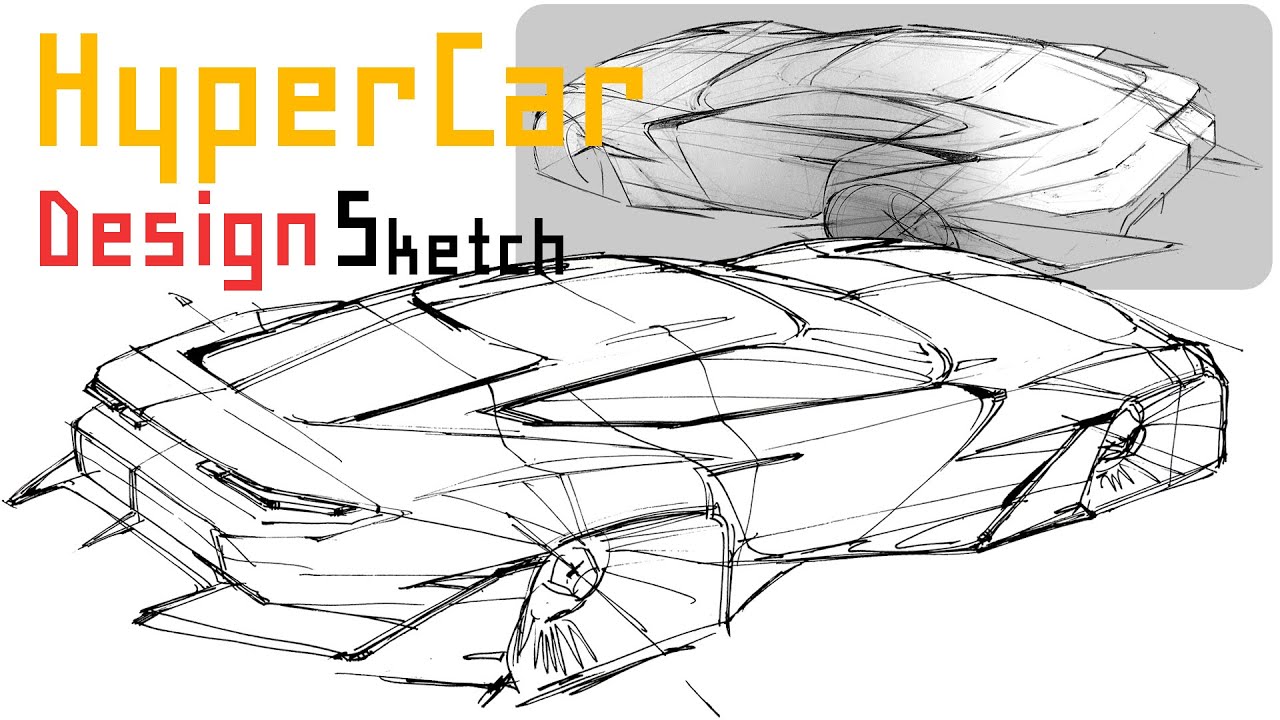 hypercar design sketch - YouTube