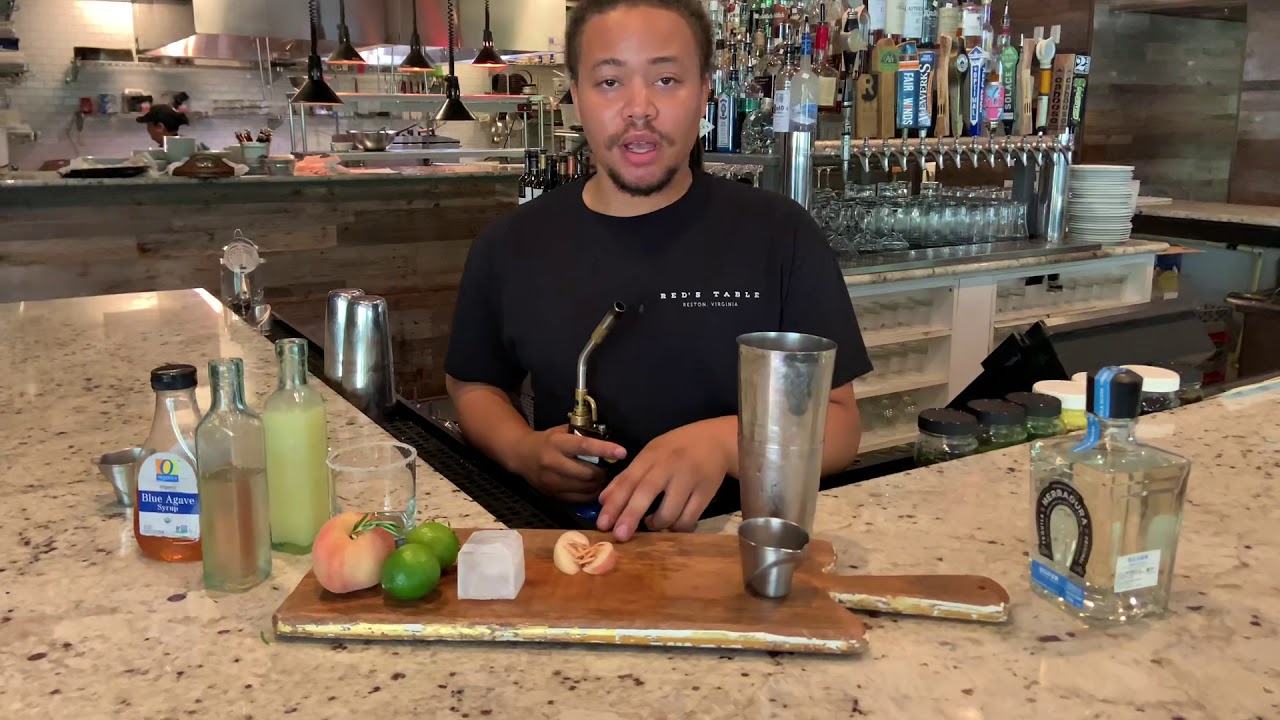 Justins’ smoked white peach Rita - YouTube