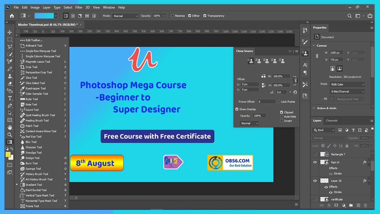 Get free Udemy photoshop mega course -beginner to super designer 8 ...