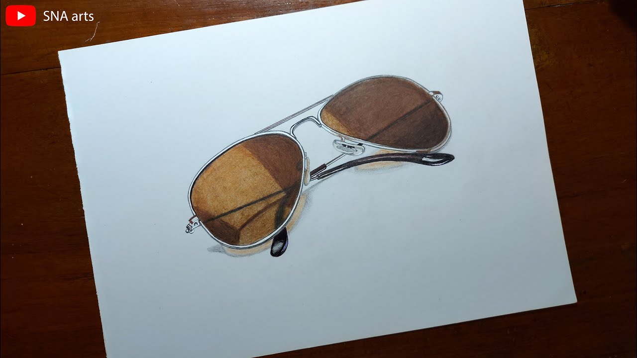 Drawing Realistic Sunglasses With Faber Castell 48 Classic Colour ...