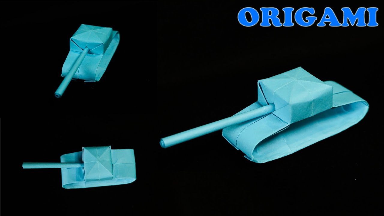 Easy origami tank | How to make origami creations - YouTube