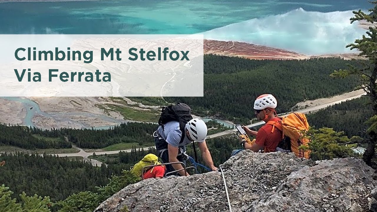 Climbing the Mt Stelfox Via Feratta in Alberta - YouTube