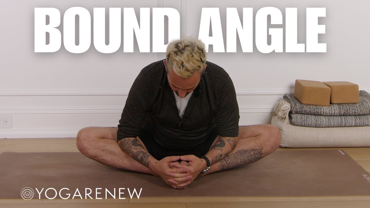Bound Angle Pose | Yoga Poses | YogaRenew How To Yoga Pose Video - YouTube