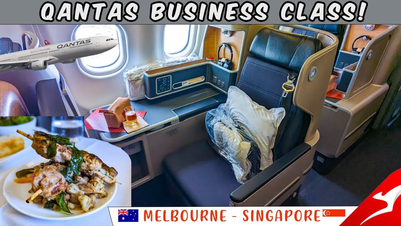 An upgrade to flying Qantas business class | Melbourne to Singapore ...
