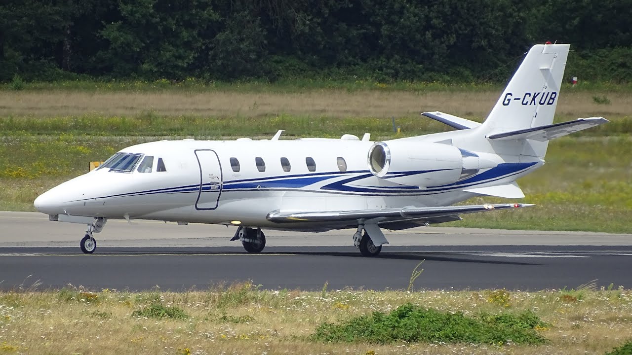 Cessna Citation XLS Plus Take Off at Eindhoven Airport - YouTube