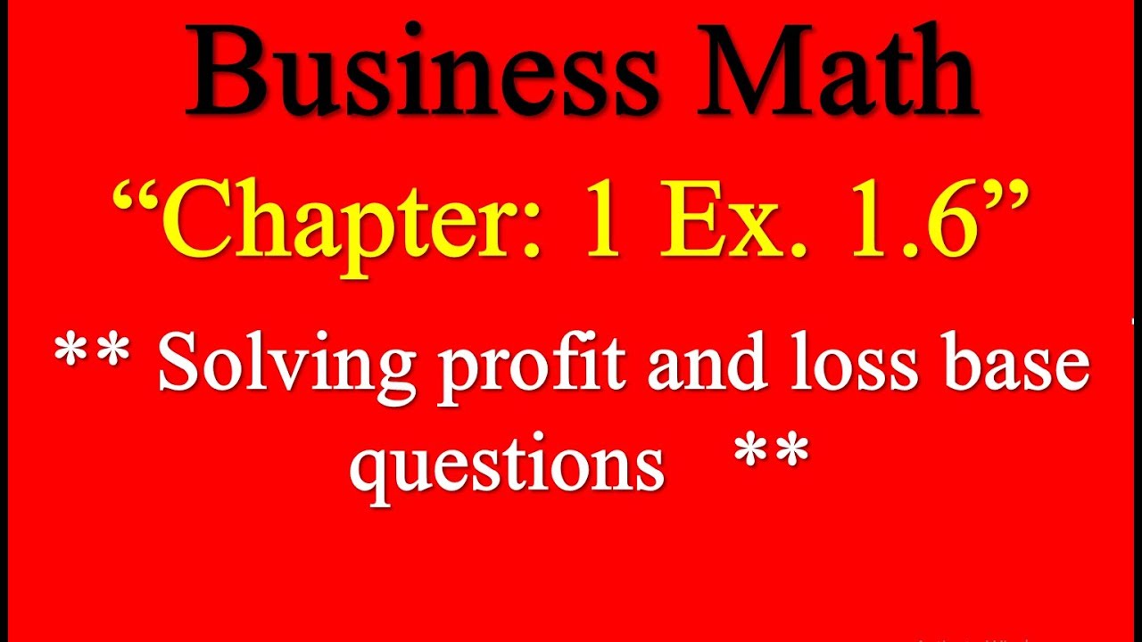 Finding Selling Price When Profit And Loss Rate Is Given Business Math finding-selling-price-when-profit-and-loss-rate-is-given-business-math