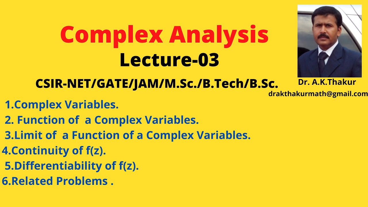 Lecture(03) I Complex Analysis I Complex Analysis Basic concepts (Part ...