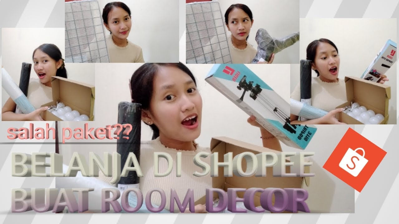 SHOPEE HAUL | UNBOXING 9 PAKET DARI SHOPEE | ROOM DECOR MURAH_MURAH ...