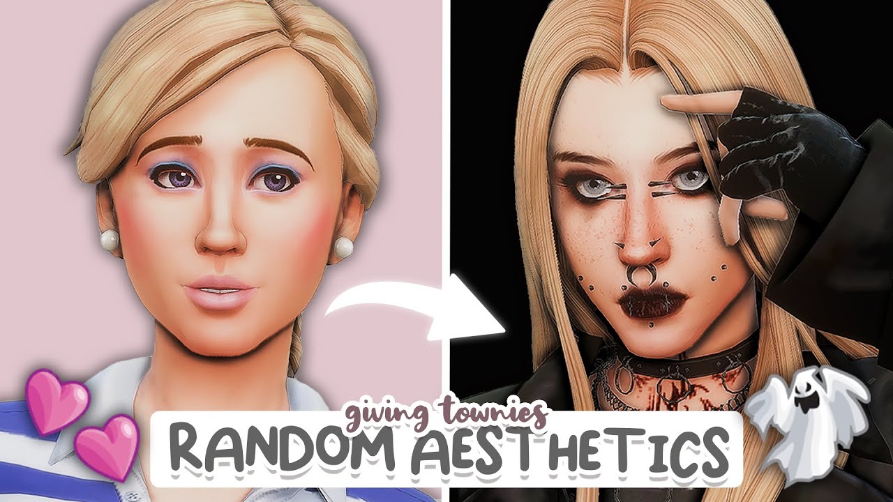 Styling Townies in RANDOM AESTHETICS | Sims 4 Create a Sim Challenge ...