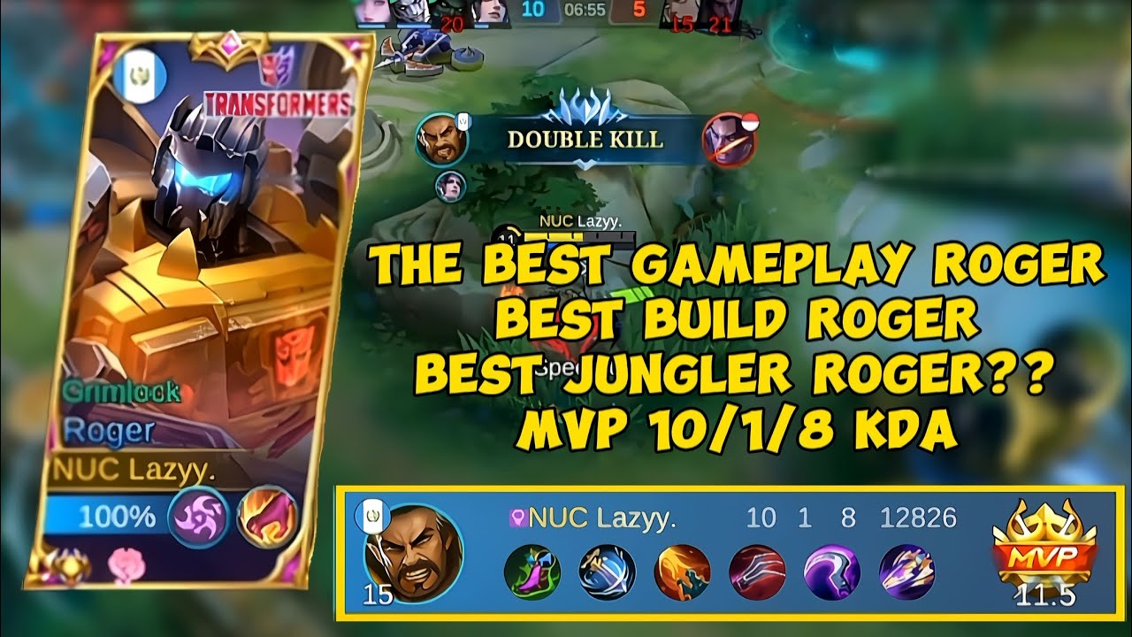 The Best Gameplay Roger | Best Build Roger | Best Jungler Roger?? | MVP ...